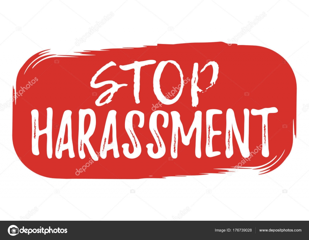 Stop Harassment label. Font with Brush. Equal Rights Badges. Vector ...