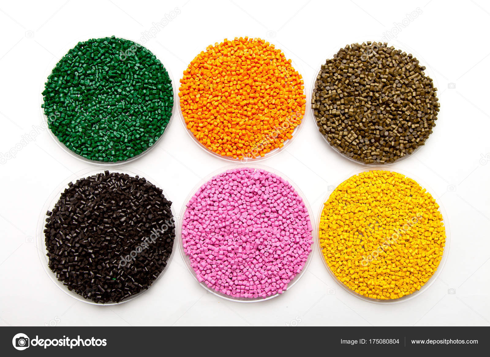 Plastic pellets . Colorant for polymers in granules. Stock Photo by ...