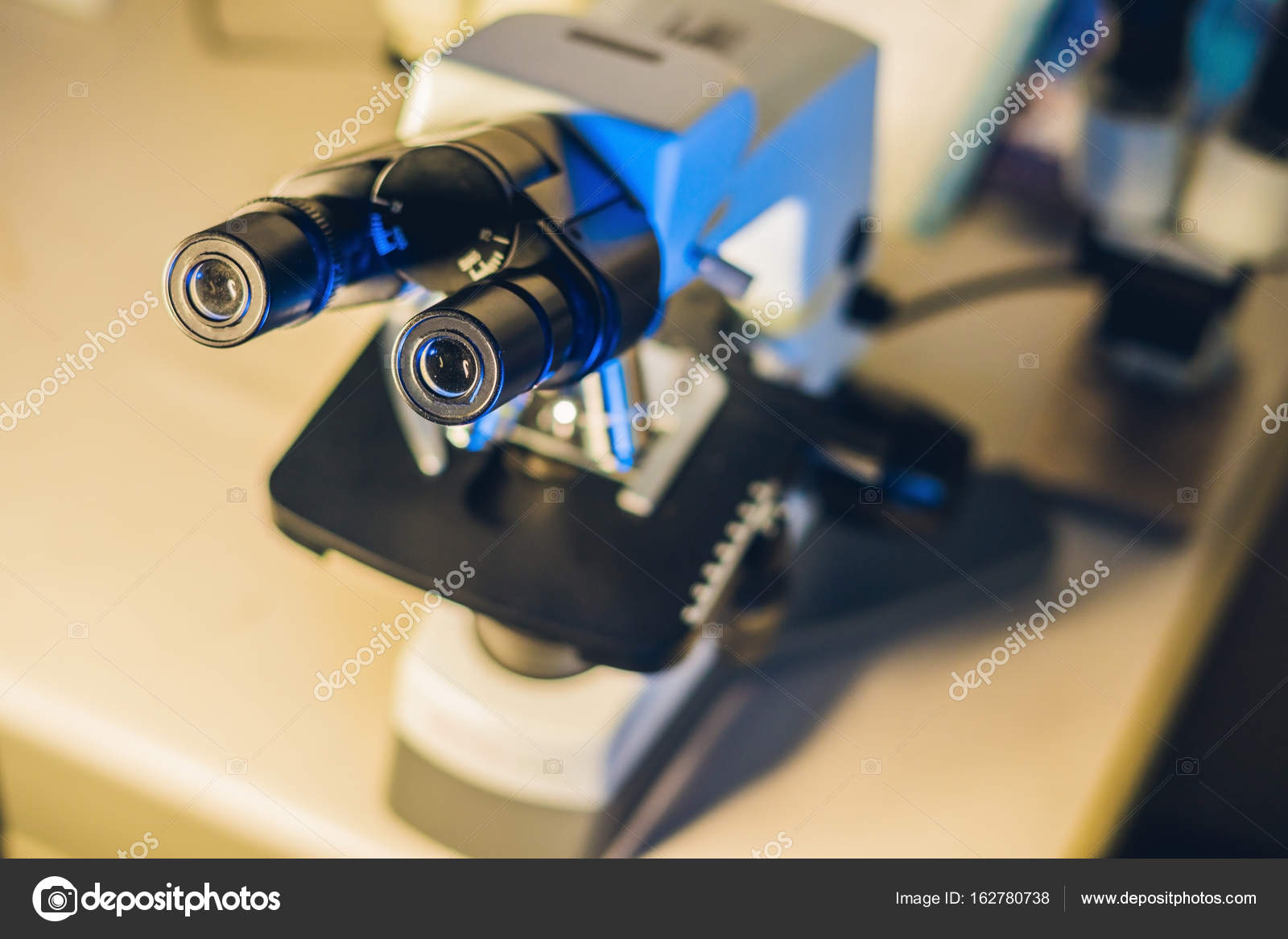 Optical microscope in a biological laboratory — Stock Photo ...