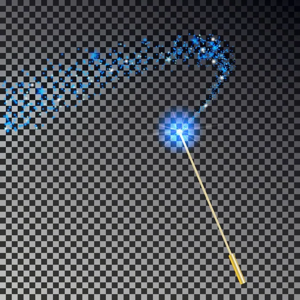 Magic Wand Vector Transparent Miracle Stick Glow Yellow Light Tail ...