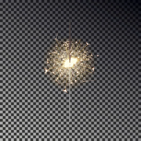 Sparkler light isolated on transparent background. Realistic tra Stock ...