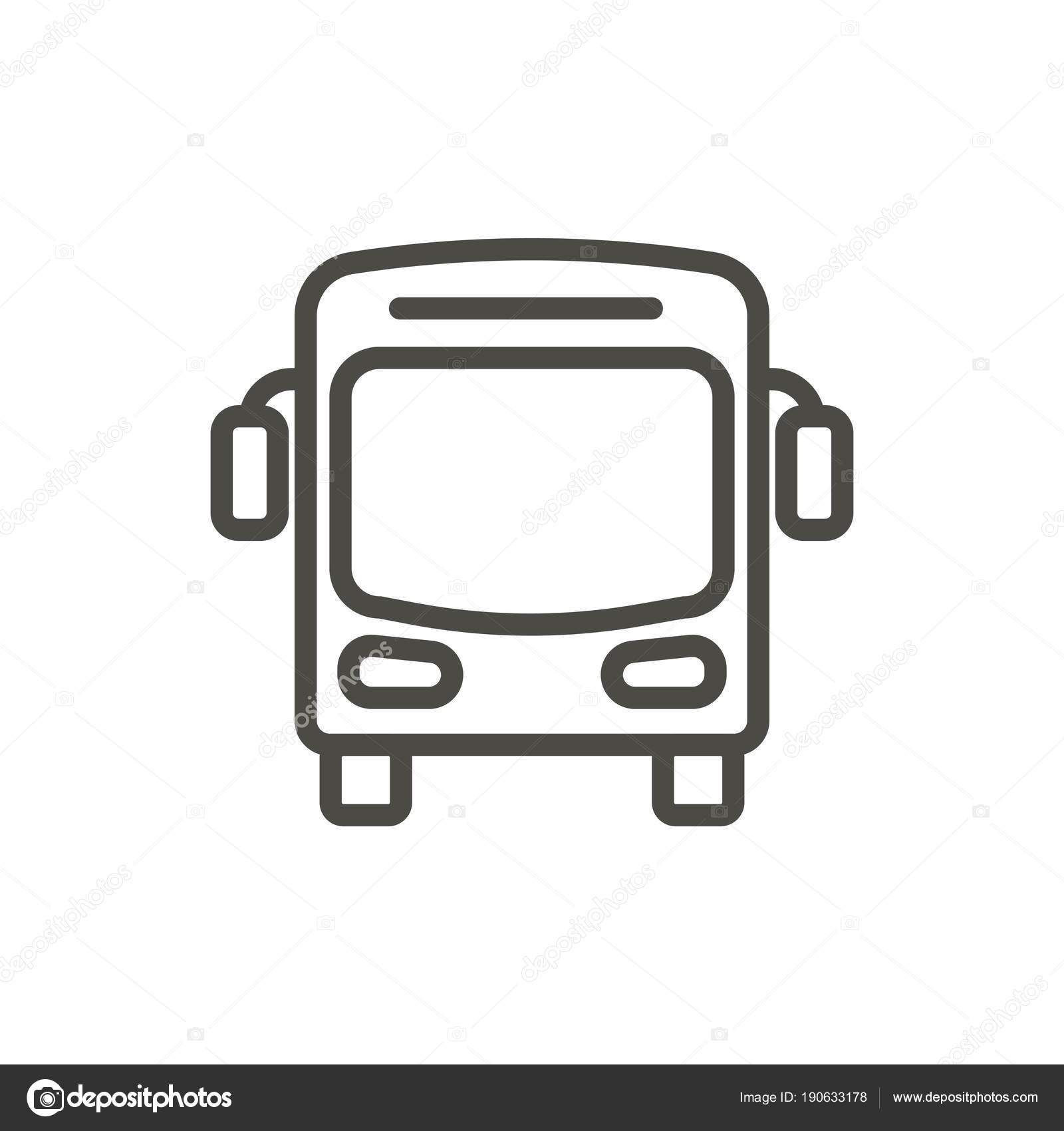 Bus icon vector. Line school bus symbol. — Stock Photo © vectorEps10 ...