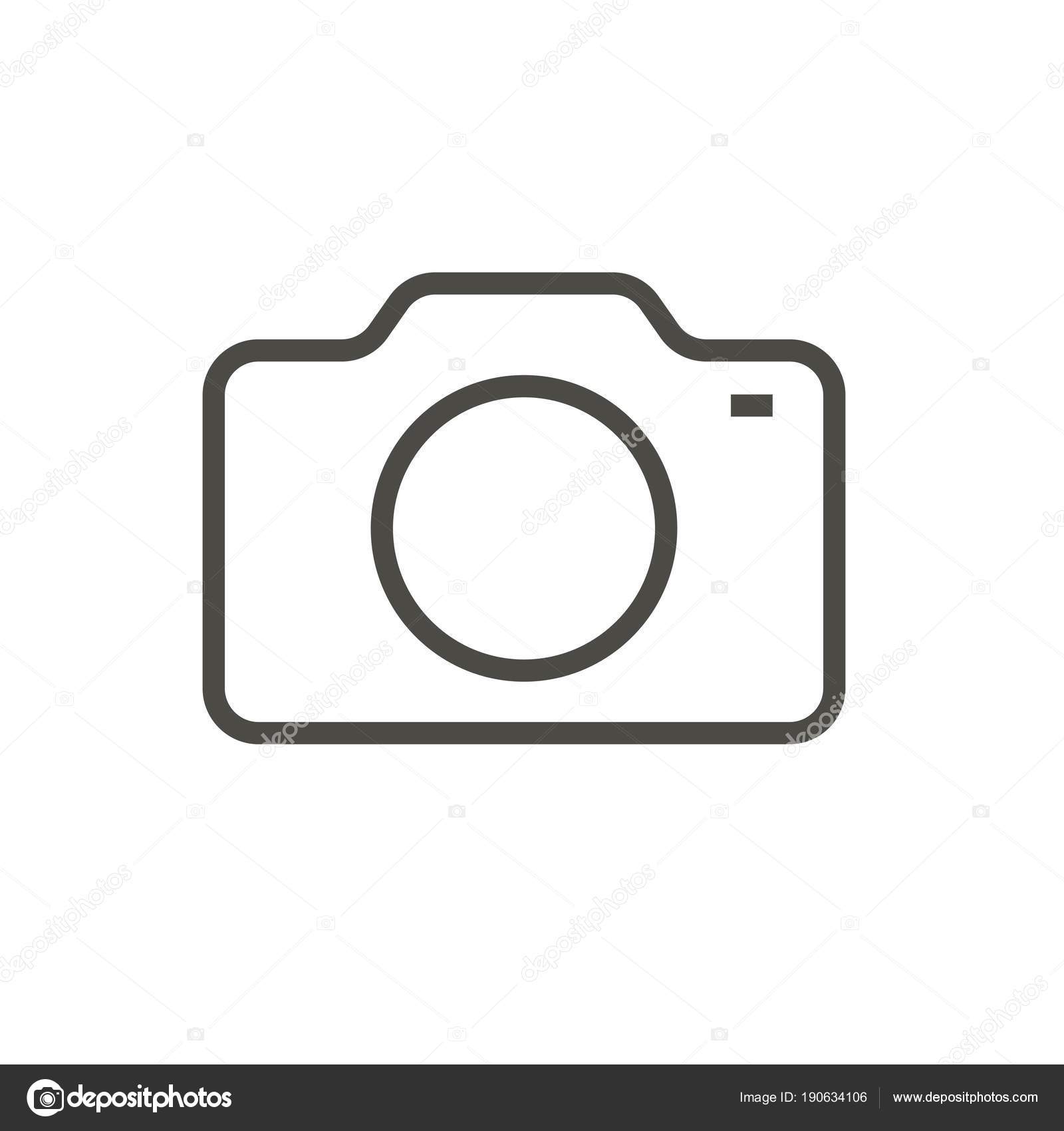 Camera icon vector. Line photo symbol. — Stock Photo © vectorEps10 ...