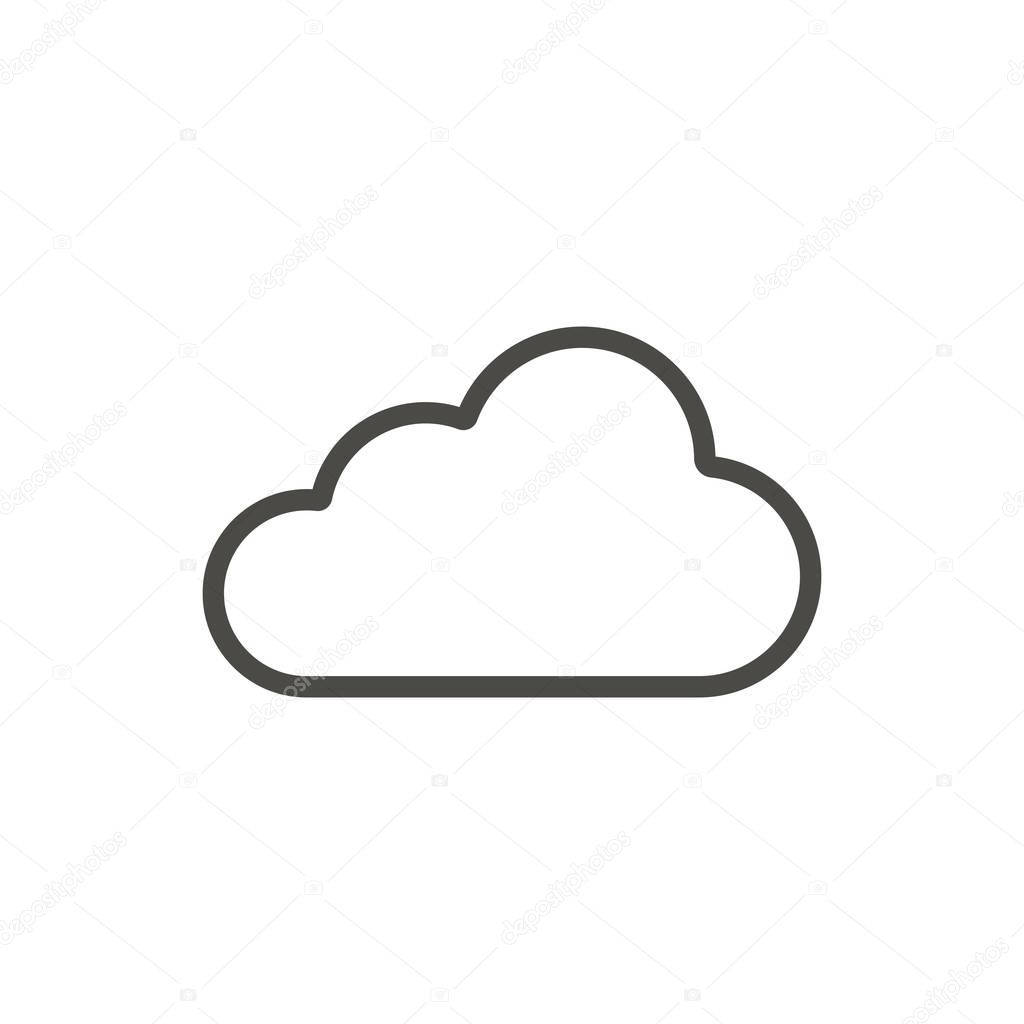 Wolke Symbol Vektor. Line-Himmel-symbol. — Stockfoto © vectorEps10 ...