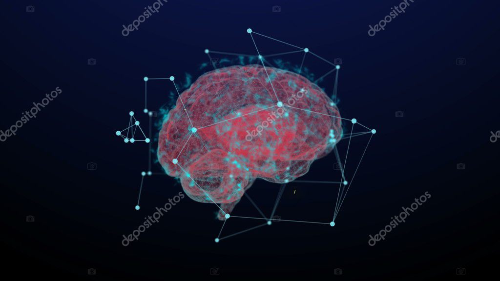 Holographic 3d Rendering of Human Brain — Stock Photo © sprestiges ...
