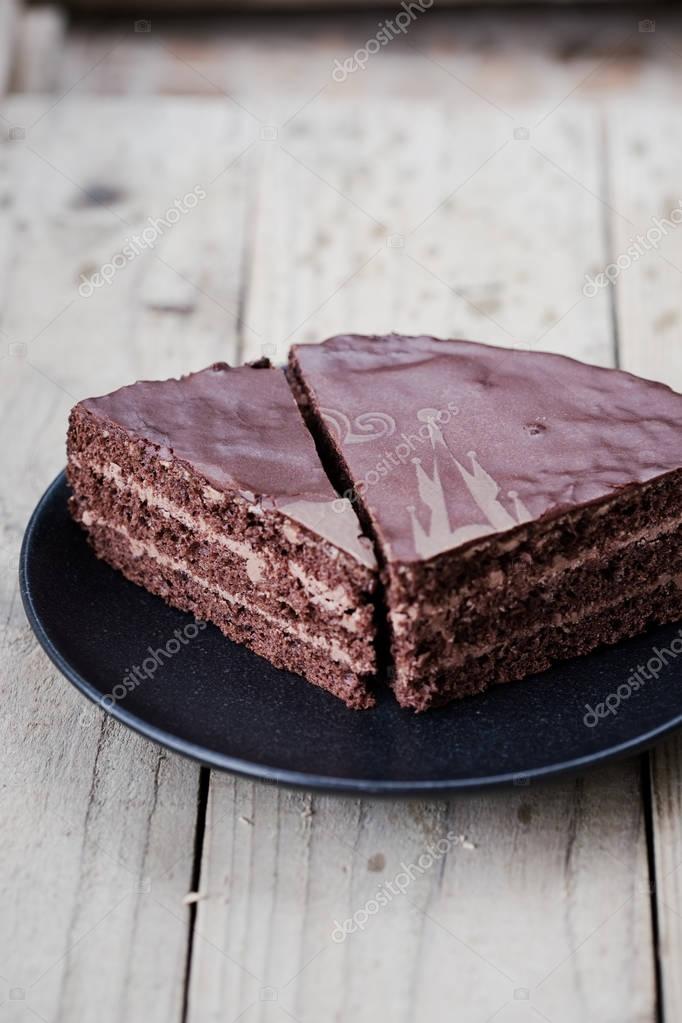Triple Chocolate Layer Cake Stock Photo by ©JulyPI 129696136