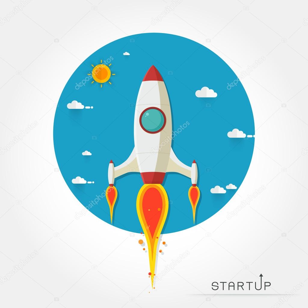 Rocket launch Vector illustration Stock Vector Image by ©es7sense ...