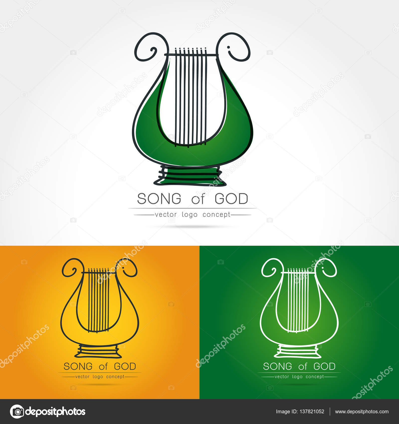 Stylized image of lyre logo Stock Vector Image by ©es7sense #137821052