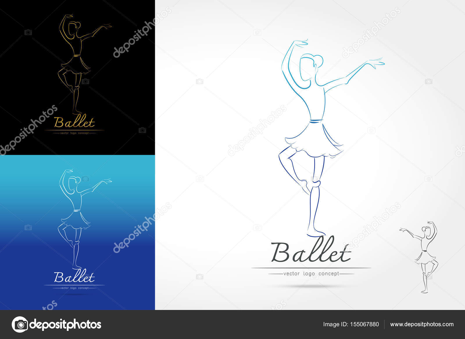 Classical ballet logo Stock Vector Image by ©es7sense #155067880