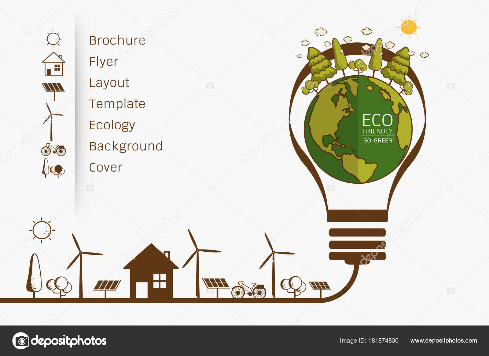 Vector illustration of eco earth Stock Vector Image by ©es7sense #181874830