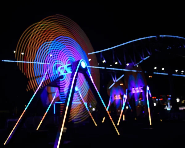 The Freedom of Movement installation during Vivid Sydney — Stock Photo ...