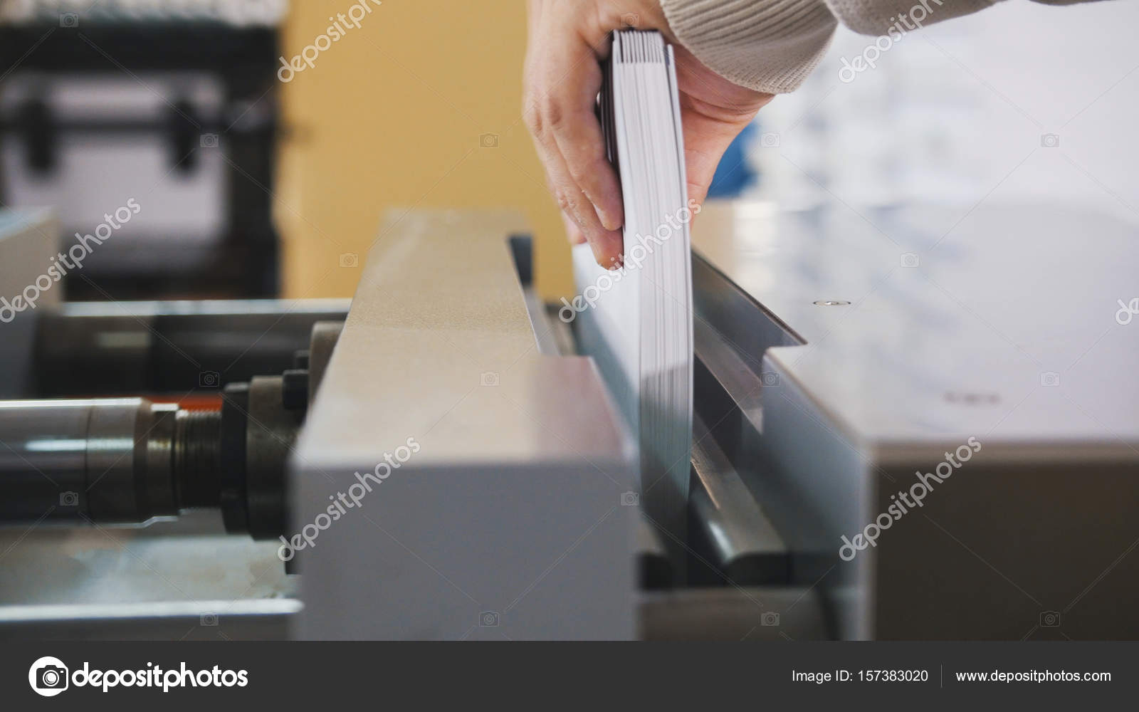 Polygraphic process in a modern printing house - work of press Stock ...