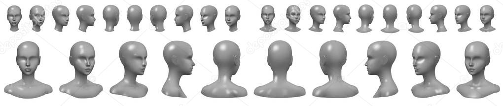 Blank heads silhouette Vector Art Stock Images | Depositphotos
