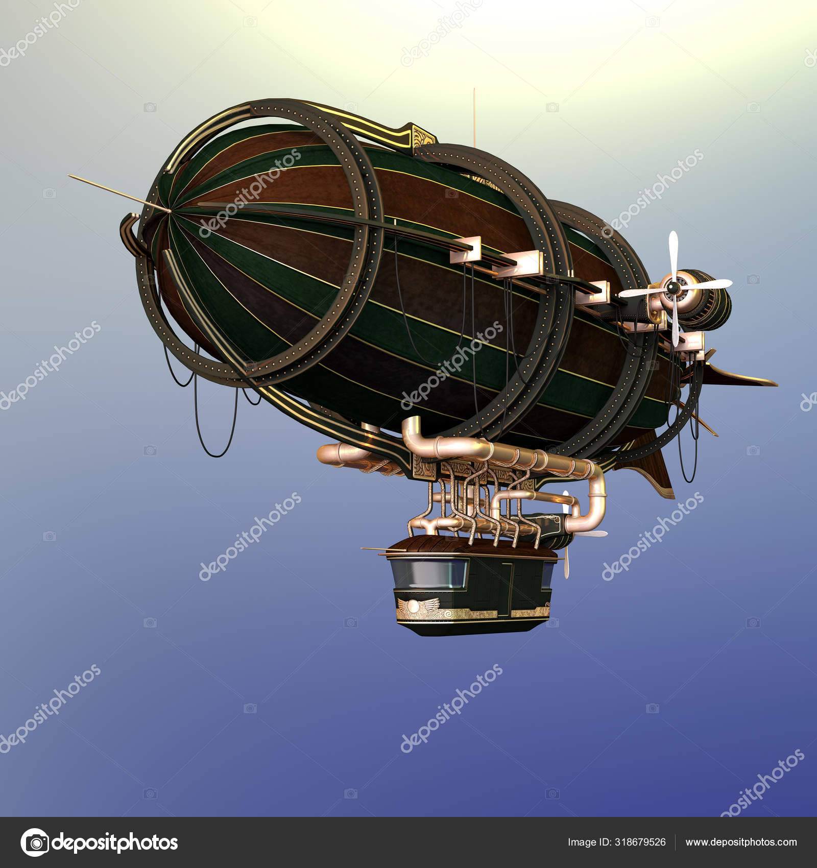 Steampunk Blimp Airship