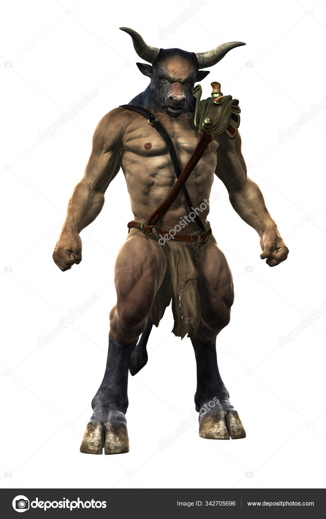 Representación 3D de un Minotauro: fotografía de stock © MerryDesigns ...