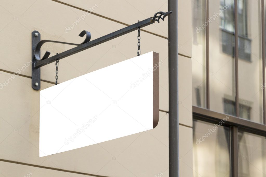 Signboard. Mock up. Oldtown — Stock Photo © Vejaa #125269514