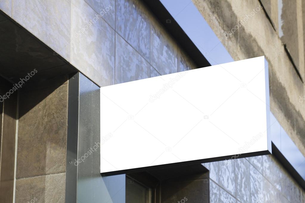 Tienda de letreros o restaurante. Prepárate. Forma rectangular — Foto ...