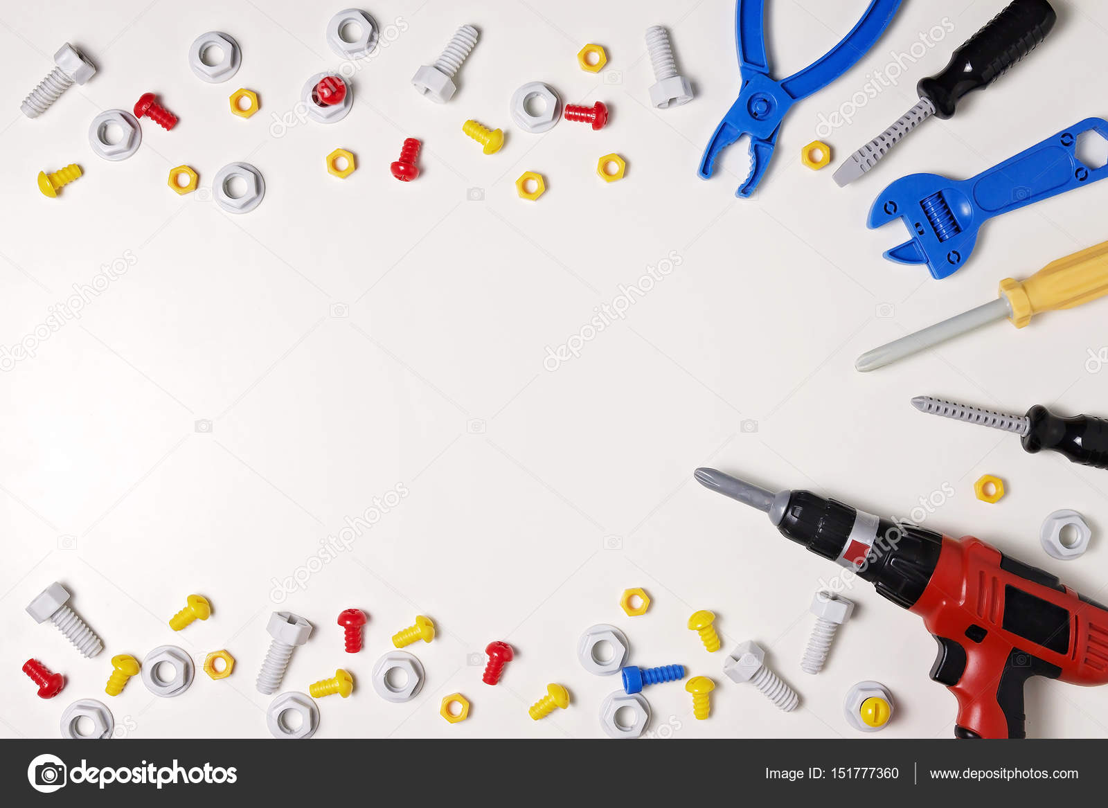 Construction Tools Border