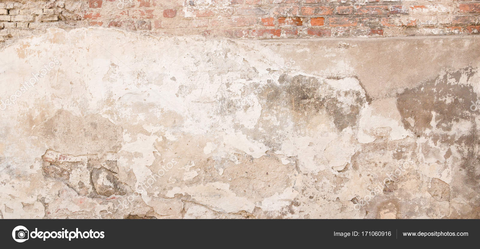 Old empty dirty plaster wall with cracked structure as background ...