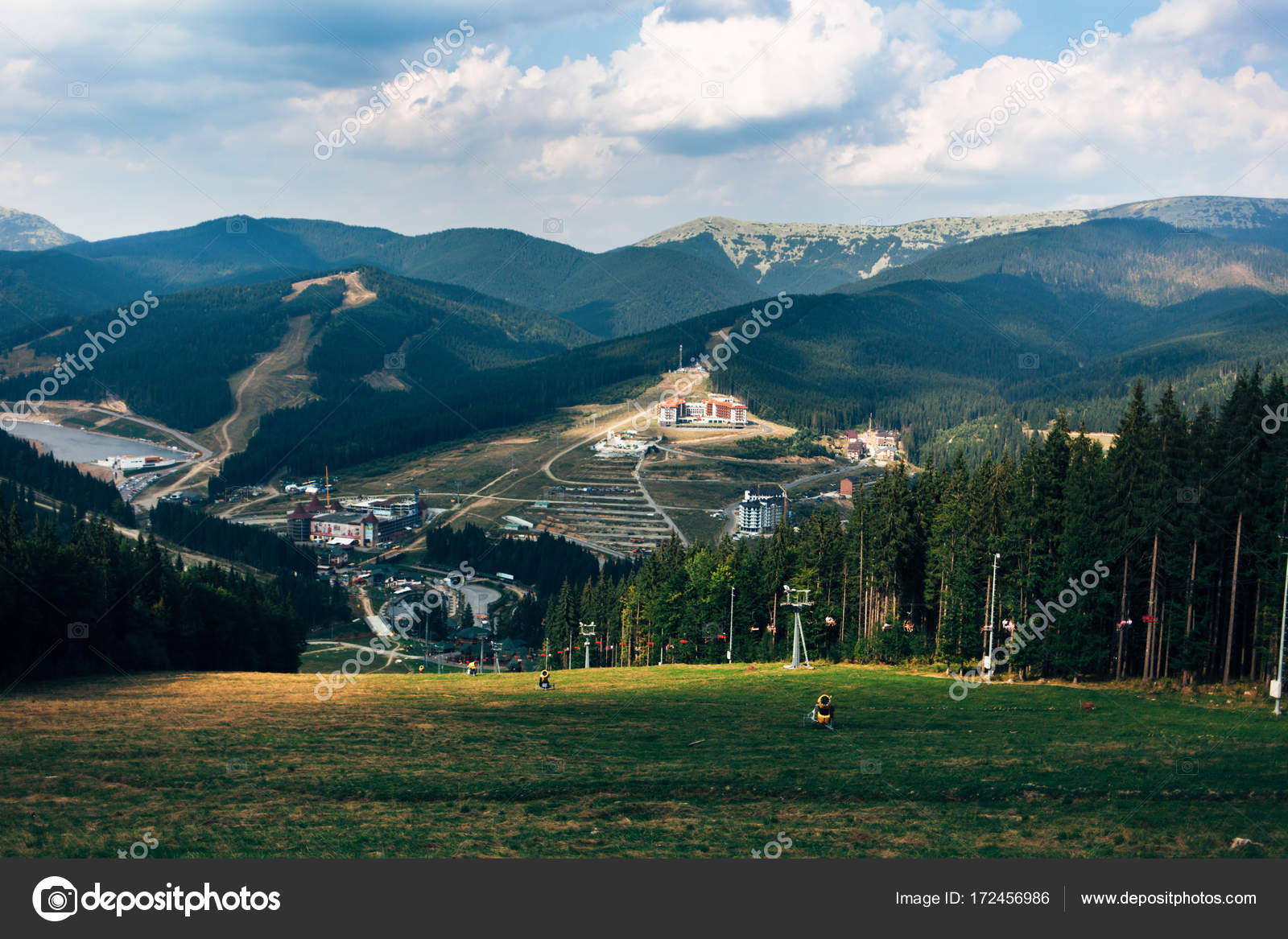 Landscape View Bukovel Ski Resort Summer Carpathian Ukraine Stock Photo ...