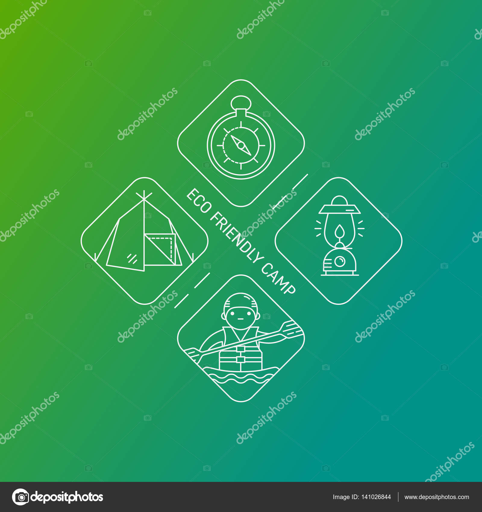 Eco camp logo Stock Vector Image by ©darijashka #141026844