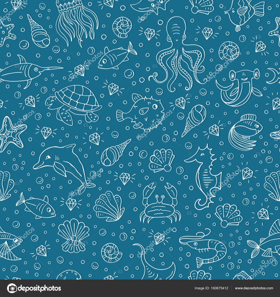 Sea animals pattern Stock Vector Image by ©darijashka #160675412