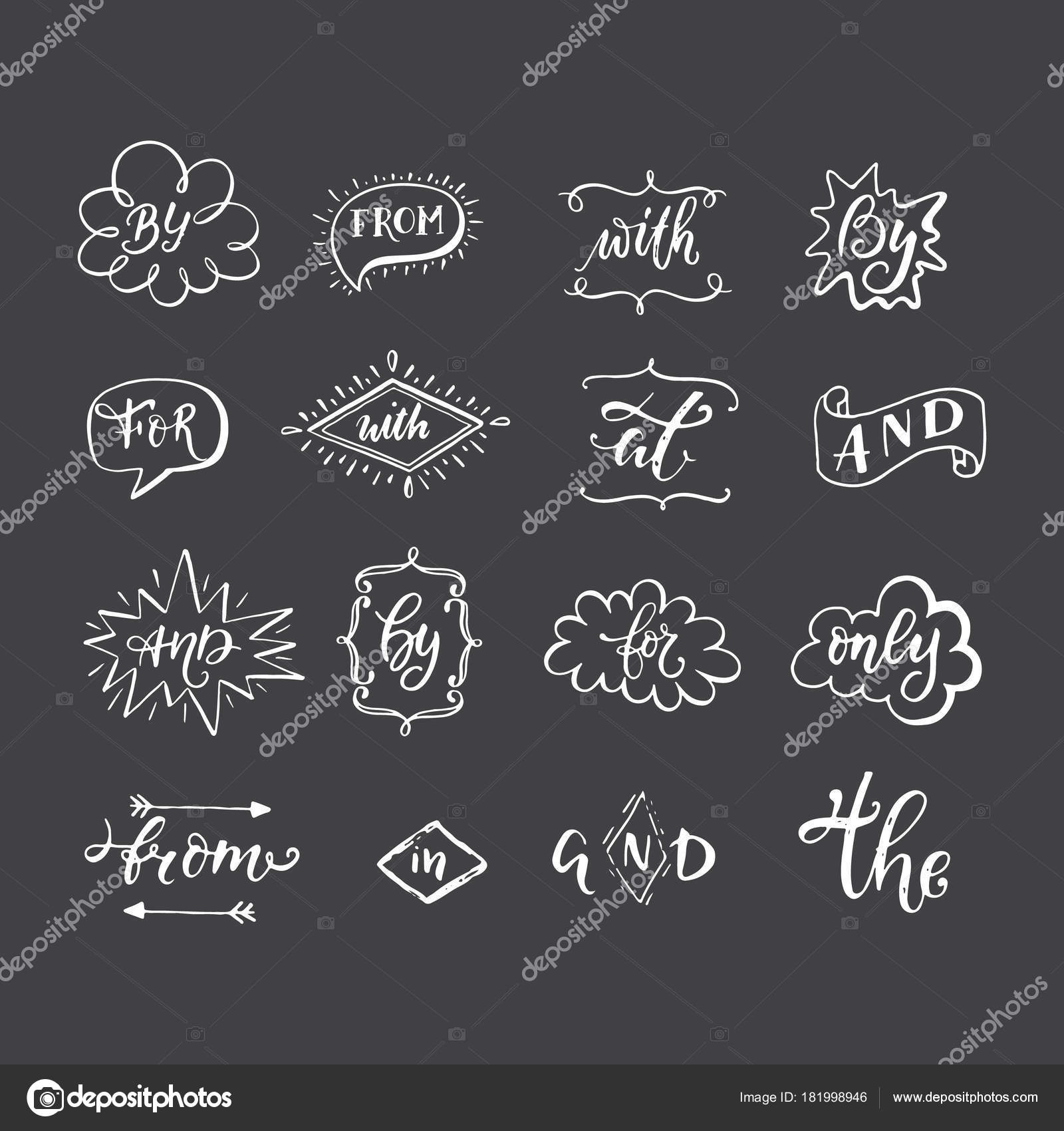 Vector Collection Hand Sketched Ampersands Catchwords Made Vector ...