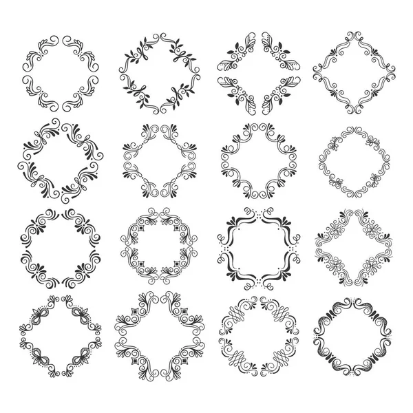 Hand Drawn Decorative Frames Brand Identity Design Isolated Background ...