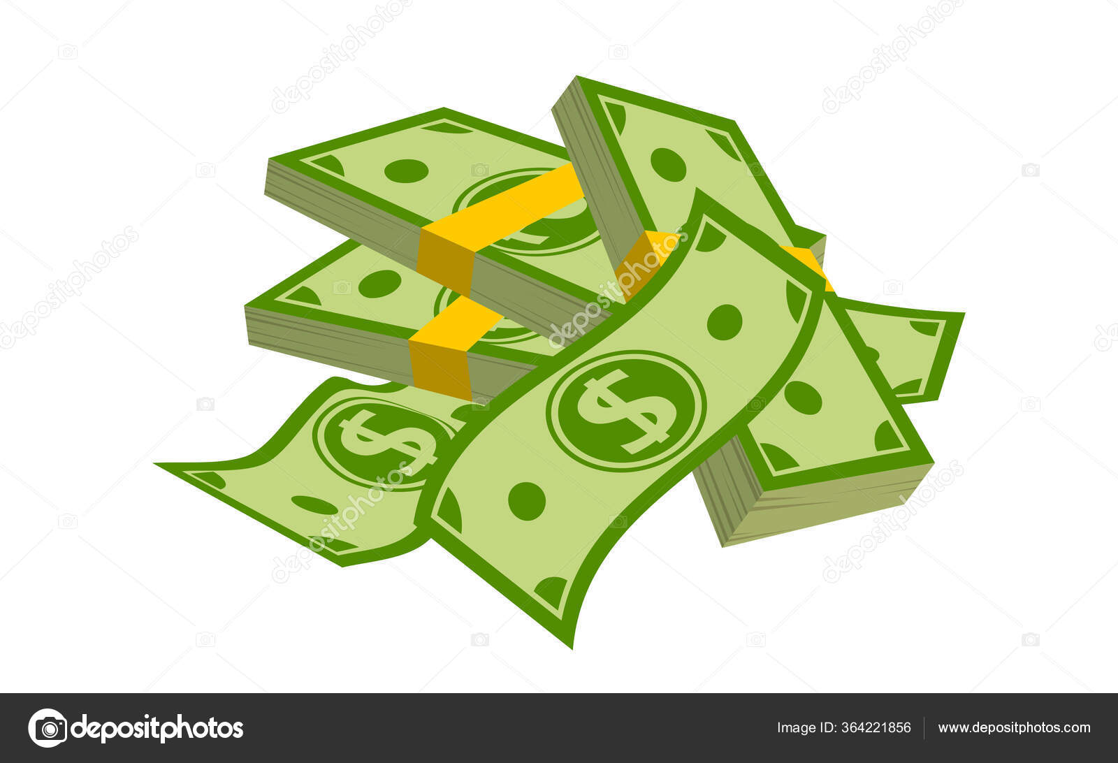 Neat mountain of paper banknotes cartoon vector Stock Vector Image by ...