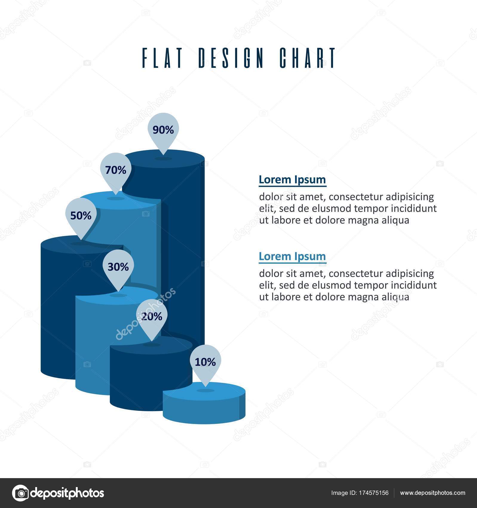 Tube Chart Info Graphics Elements Vector Flat Design Stock Vector by ...