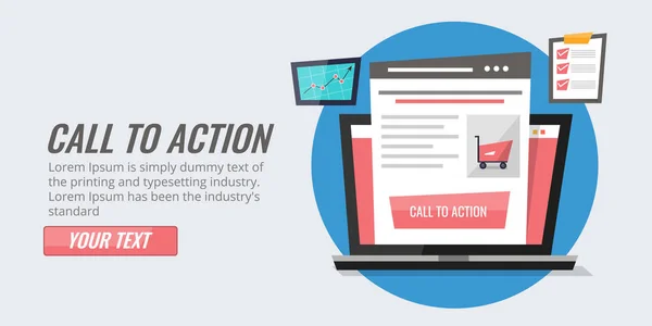 Call to action, Cta optimization, click button concept. CTA button on ...