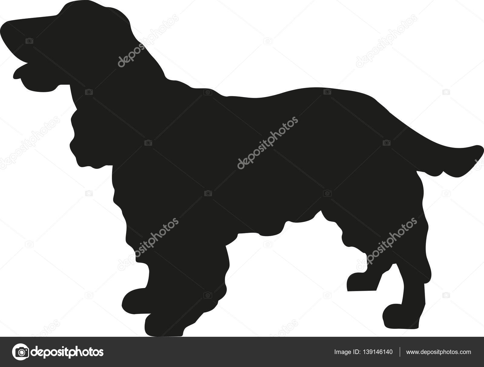 Silueta Cocker Spaniel Vector de stock por ©miceking 139146140