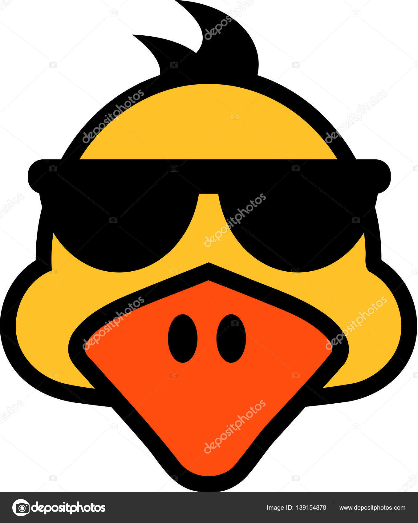 Duck Face With Sunglasses — Stock Vector © Miceking 139154878
