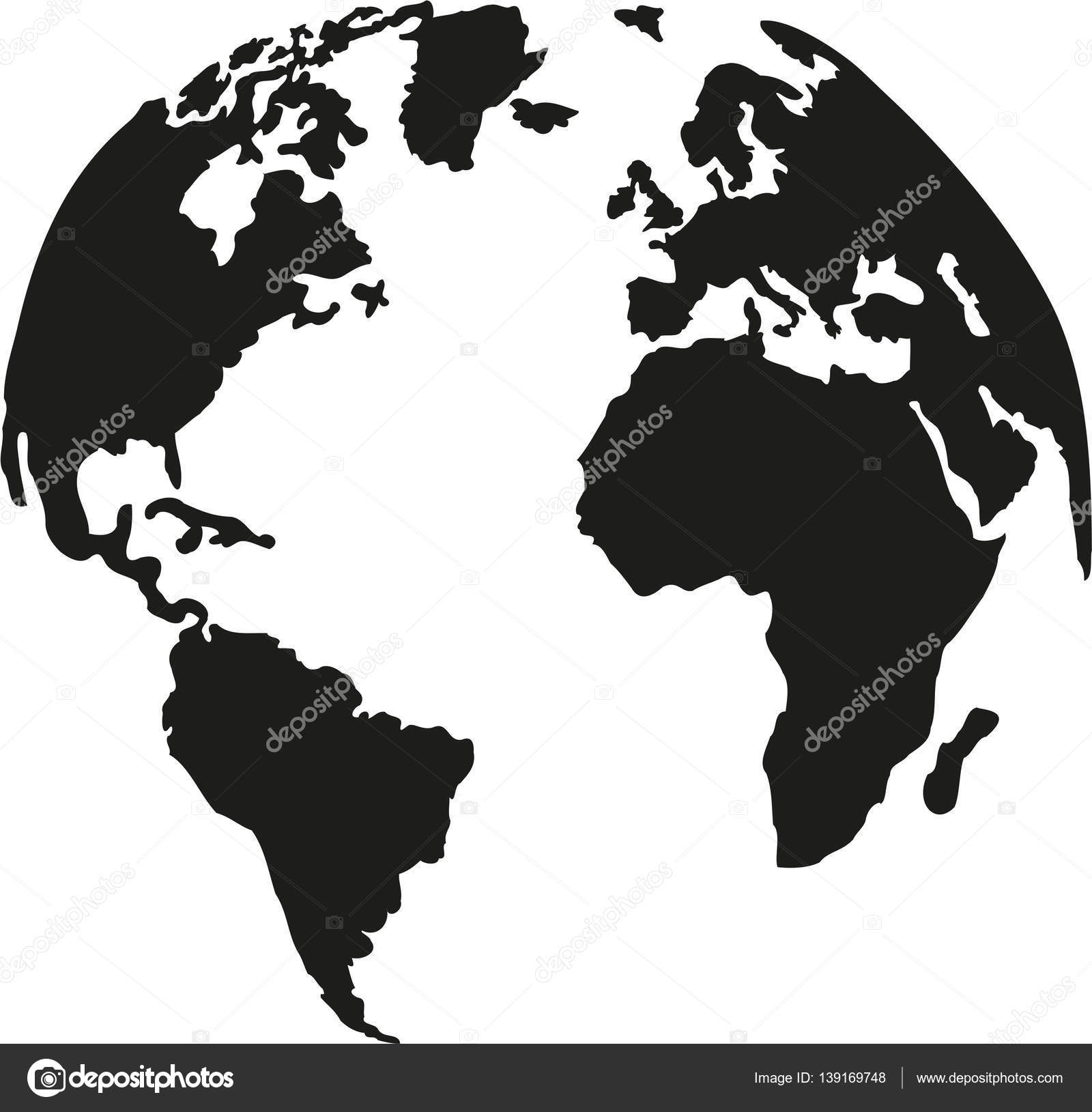 Vector Mapa Continentes Mapa Del Mundo Silueta Tierra Con Los Images And Photos Finder