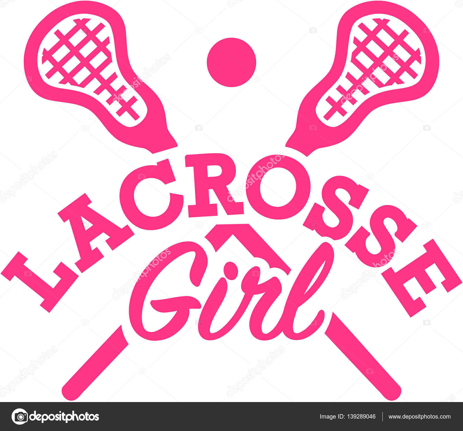 Girls Lacrosse Sticks Clipart
