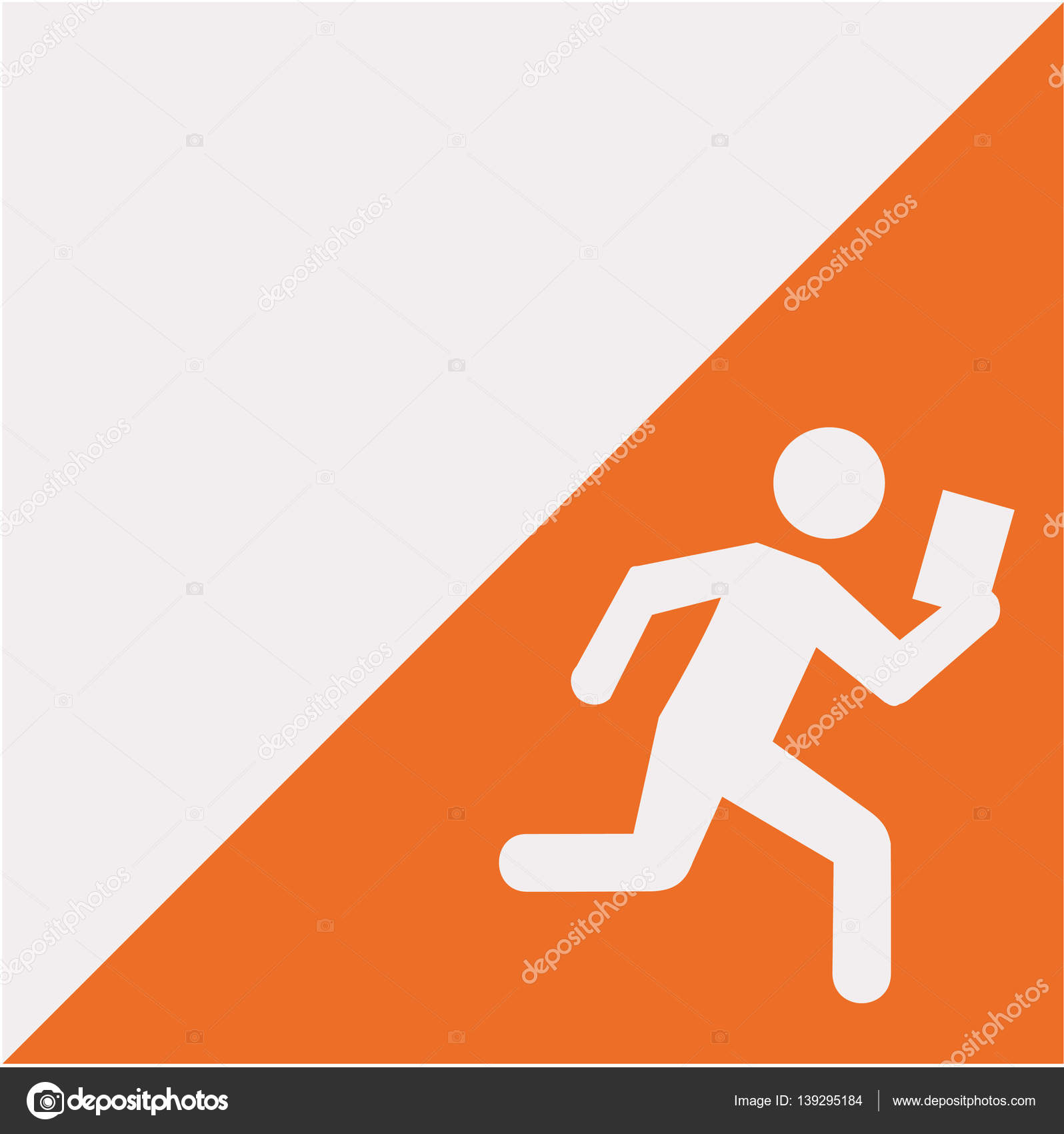 Orienteering flag with pictogram — Stock Vector © miceking #139295184