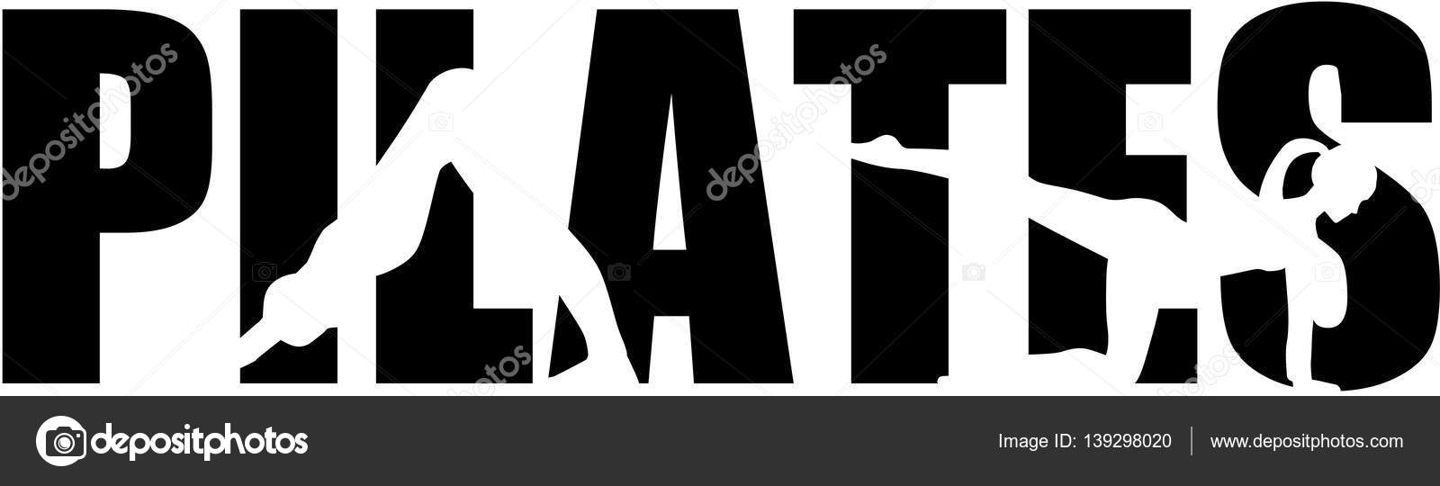 Pilates word with cutouts Stock Vector Image by ©miceking #139298020
