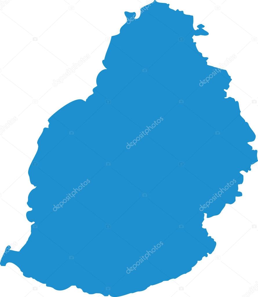 Mauritius Island Shape
