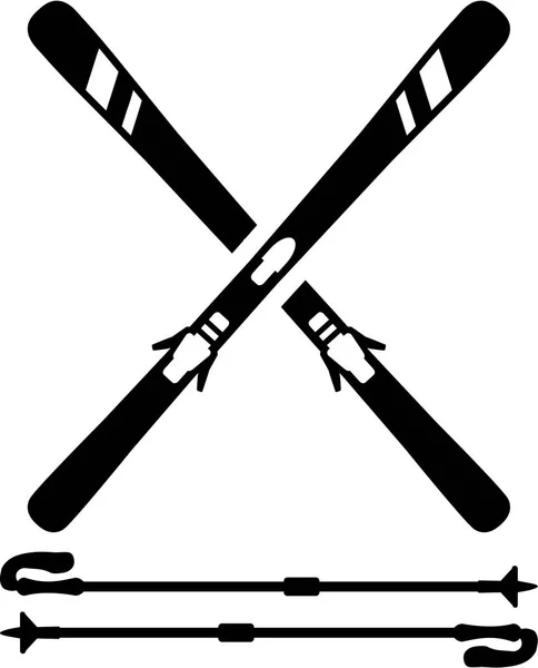 Skis with Sticks — Stock Vector © miceking #139304324