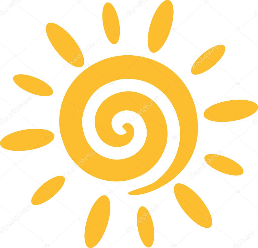 Sun with spiral — Stock Vector © miceking #139312016