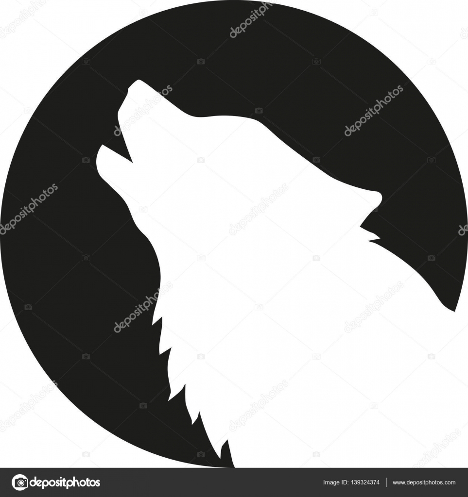 Wolf Head Howling Outline