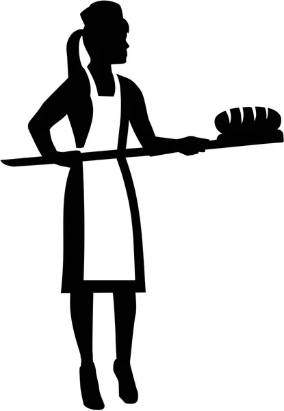 55 Woman baker silhouette Vector Images, Woman baker silhouette ...