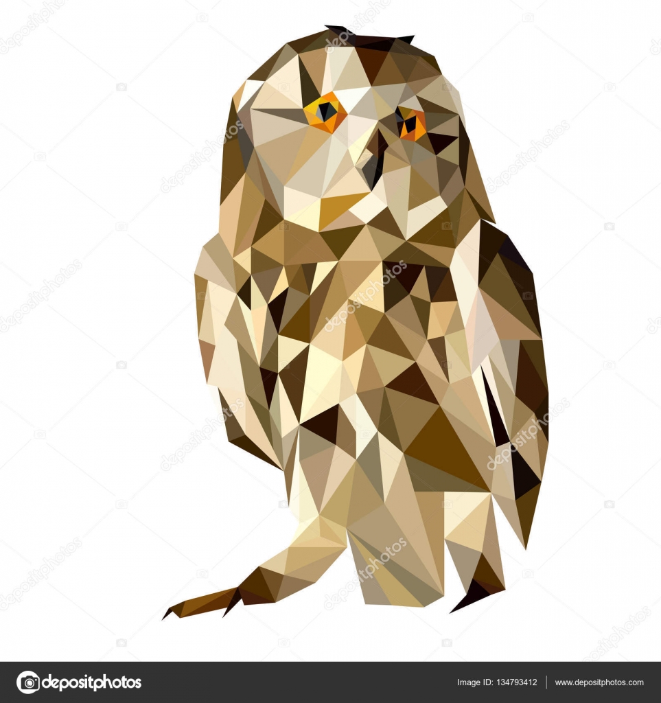 Owl vector polygon geometric — Stock Vector © Gnatiuklv #134793412