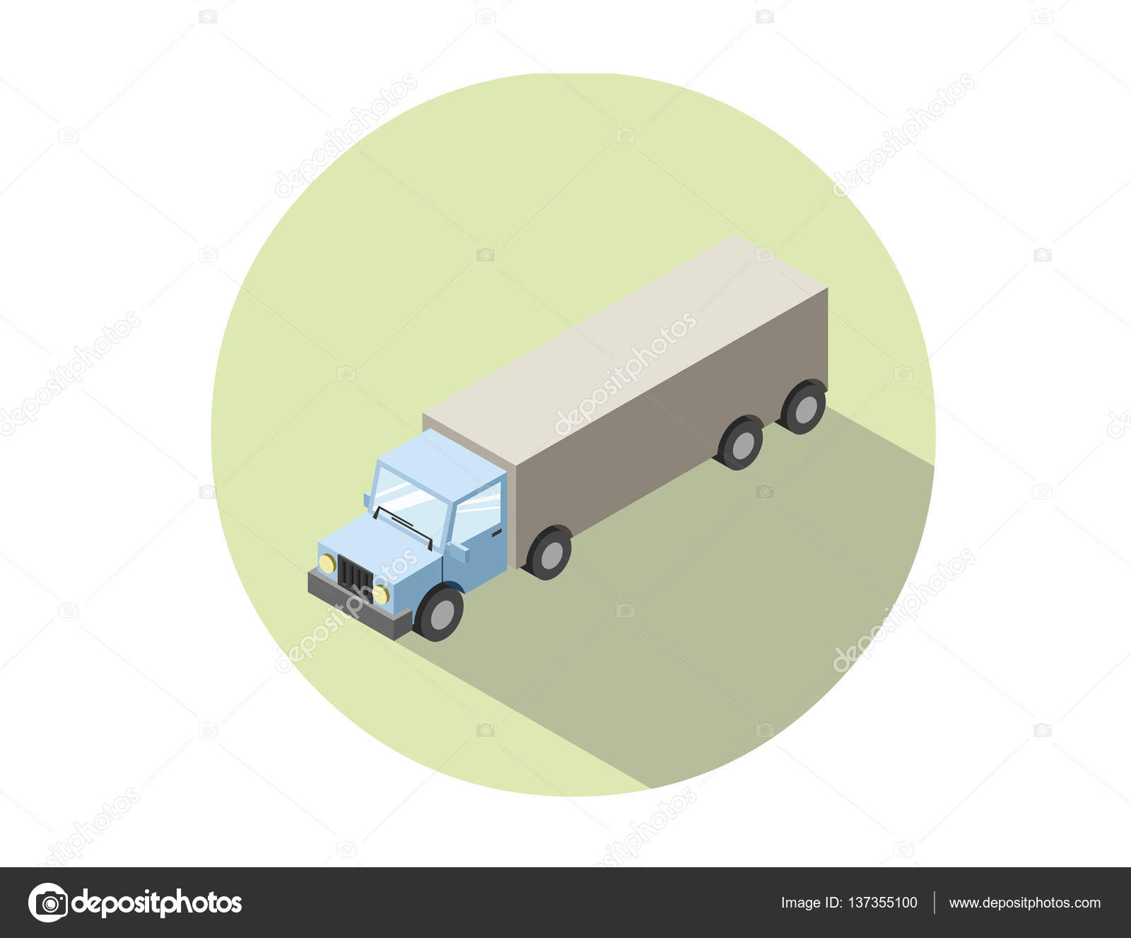 Vector isometric illustration of Truck. Stock Illustration by ©lemonoff ...