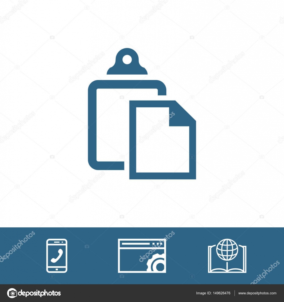 Paste icon stock vector illustration flat design — Stock Vector ...