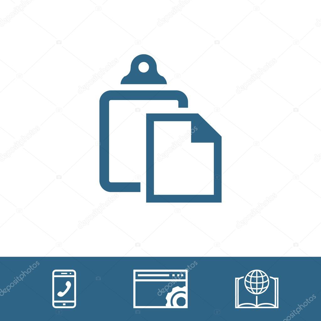 Paste icon stock vector illustration flat design — Stock Vector ...