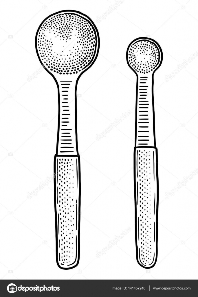 Measuring spoon illustration, drawing, engraving, line art Stock ... Measuring spoon illustration, drawing, engraving, line art Stock ...
