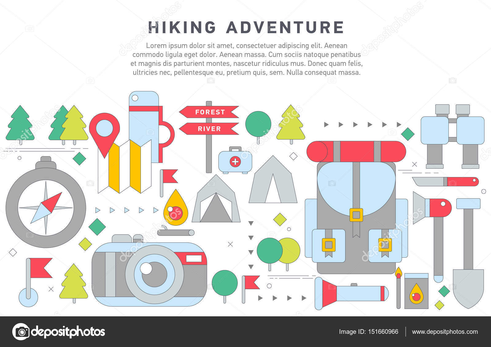 Doodle design illustration of hiking, Stock Vector Image by ©oxygen_8 ...