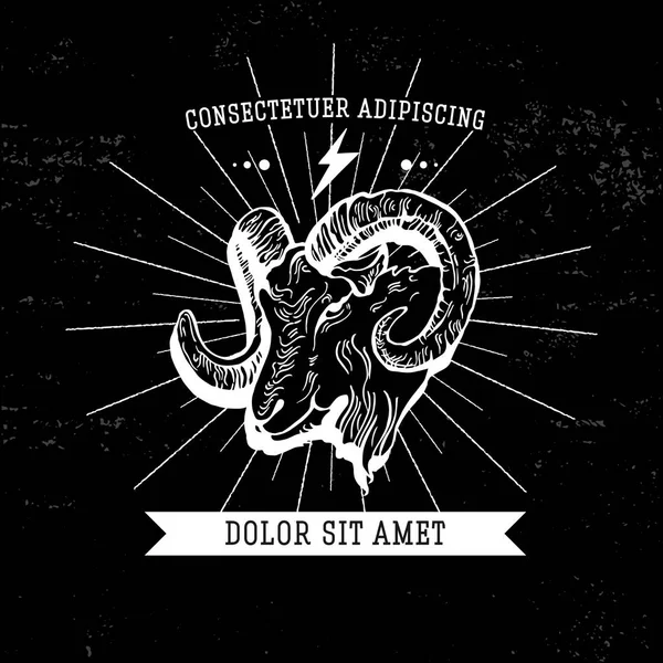 Vintage hand draw ram label Stock Vector Image by ©oxygen_8 #153164588