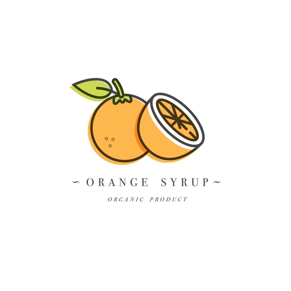 Packaging design template logo and emblem - syrup and topping - maple ...